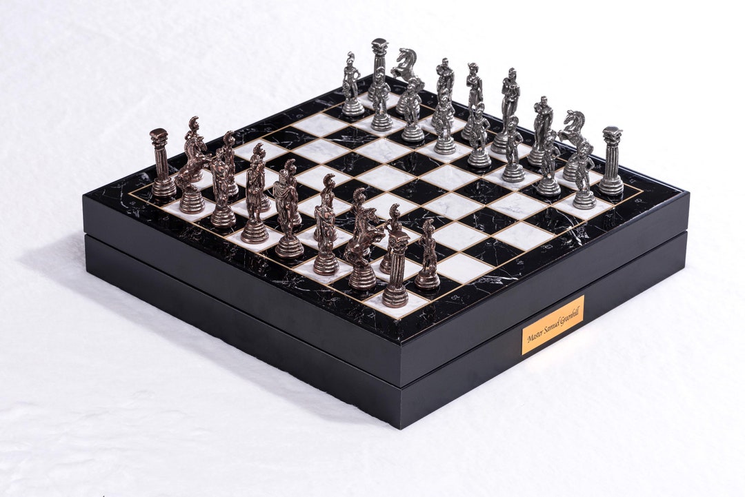 Custom Unique Chess Sets With Storage, Metal Chess Pieces, Unique Chess ...