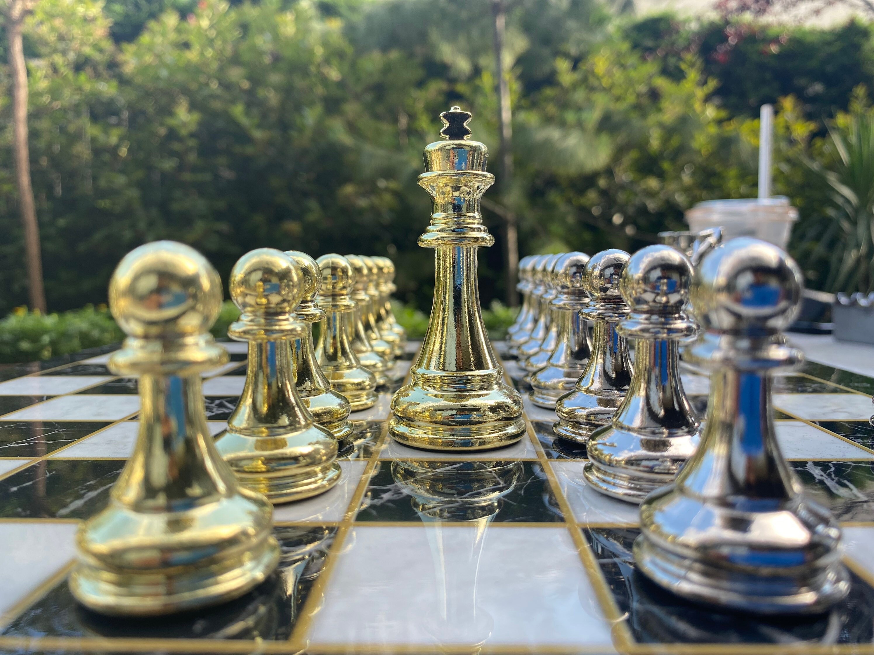 Luxury Chess Set Chess Set with Marble Pattern Chess Board | Etsy