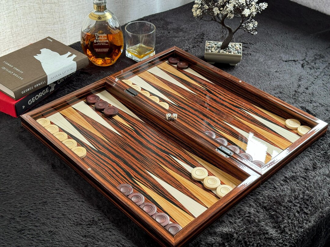Personalized Wooden Backgammon and Chess Set, Backgammon Board With ...