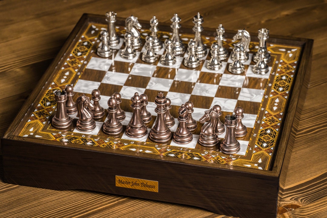 Custom VIP Modern Chess Set, Large Chess Set, Elegant Chess Set ...