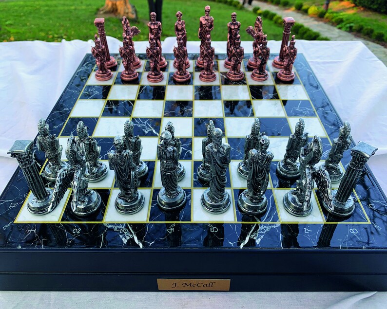 Premium Personalized Vip Metal Chess Pieces With Chess Set - Etsy