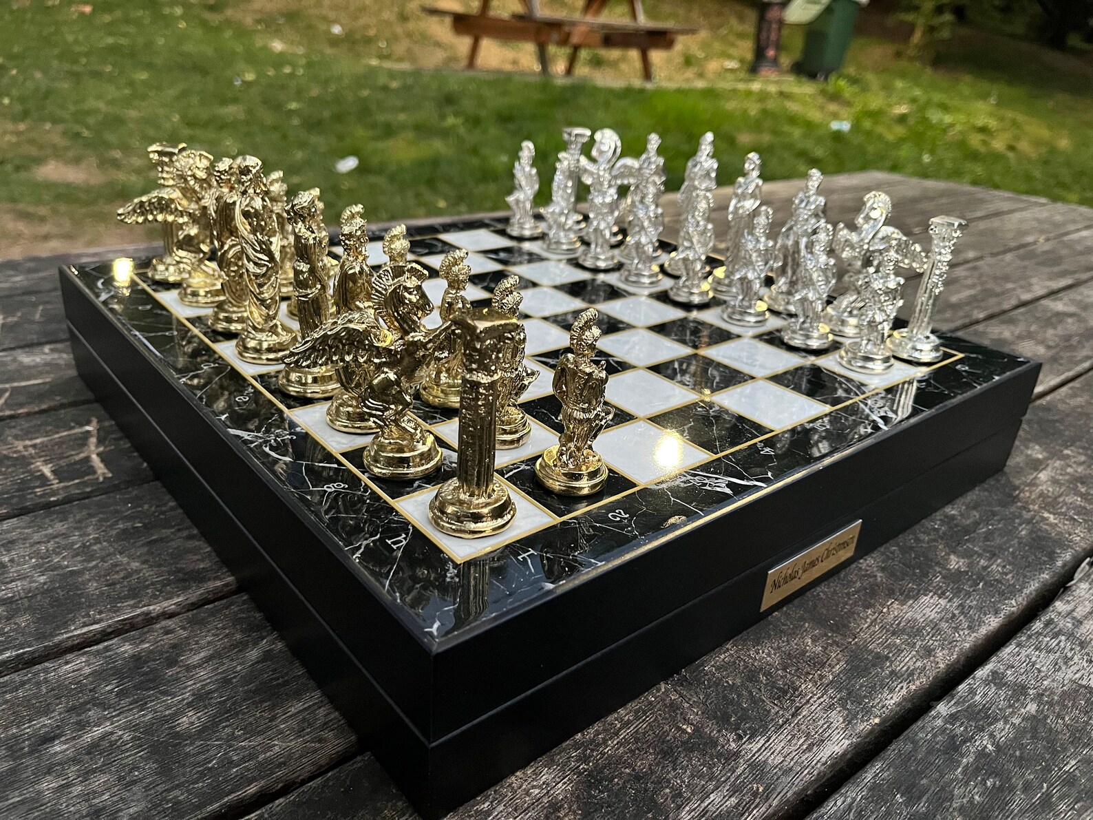 Premium Personalized Vip Metal Chess Pieces With Chess Set, Metal Chess ...