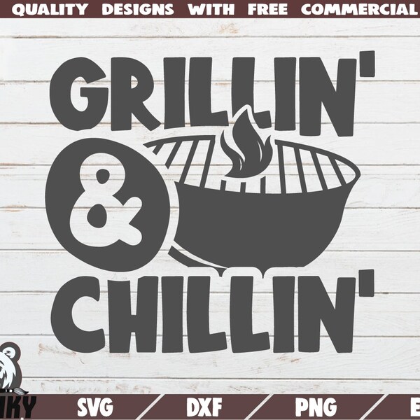 Chillin and Grillin Svg - Etsy
