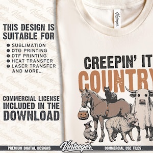 Country Halloween Digital Design - Funny Western T-shirt Graphic ...