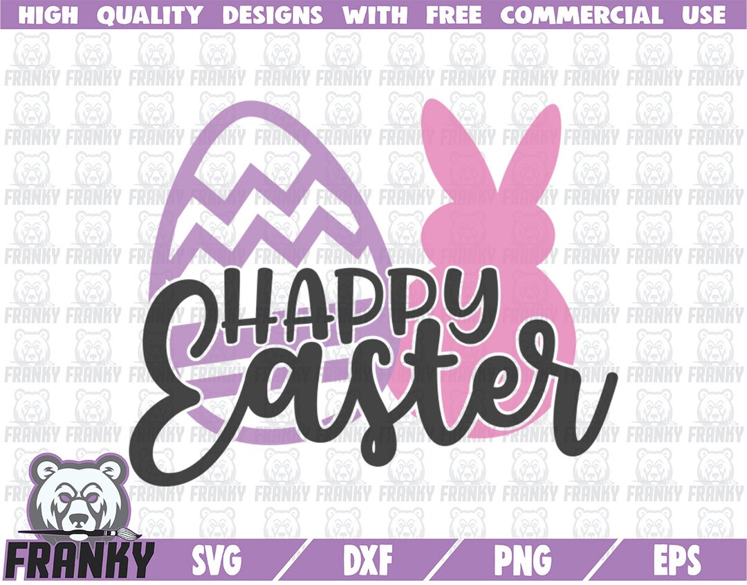 Happy Easter SVG - Dxf File - Cut File - Easter SVG - Easter Shirt Svg ...