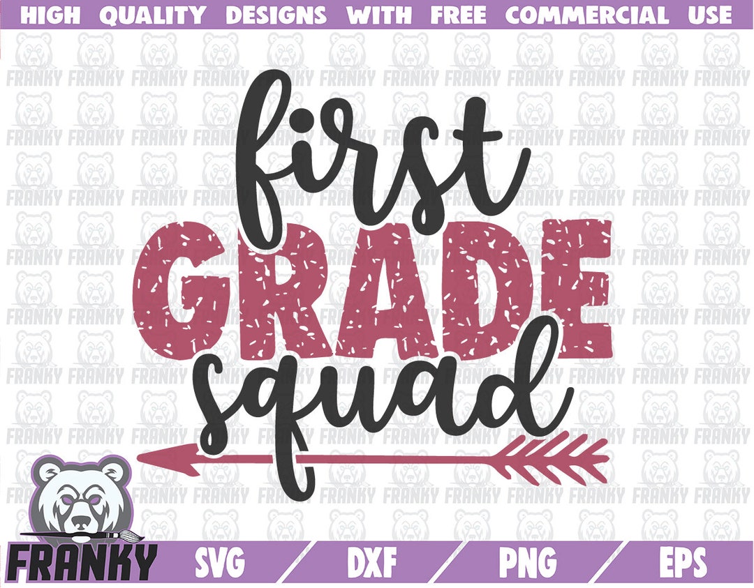 First Grade Squad SVG - Cut File - DXF File - First Grade Tribe SVG ...
