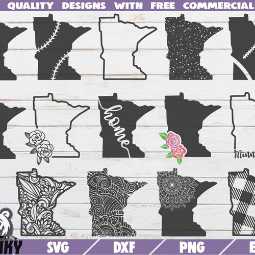 Minnesota SVG 14 Designs Cut Files DXF Files Minnesota | Etsy