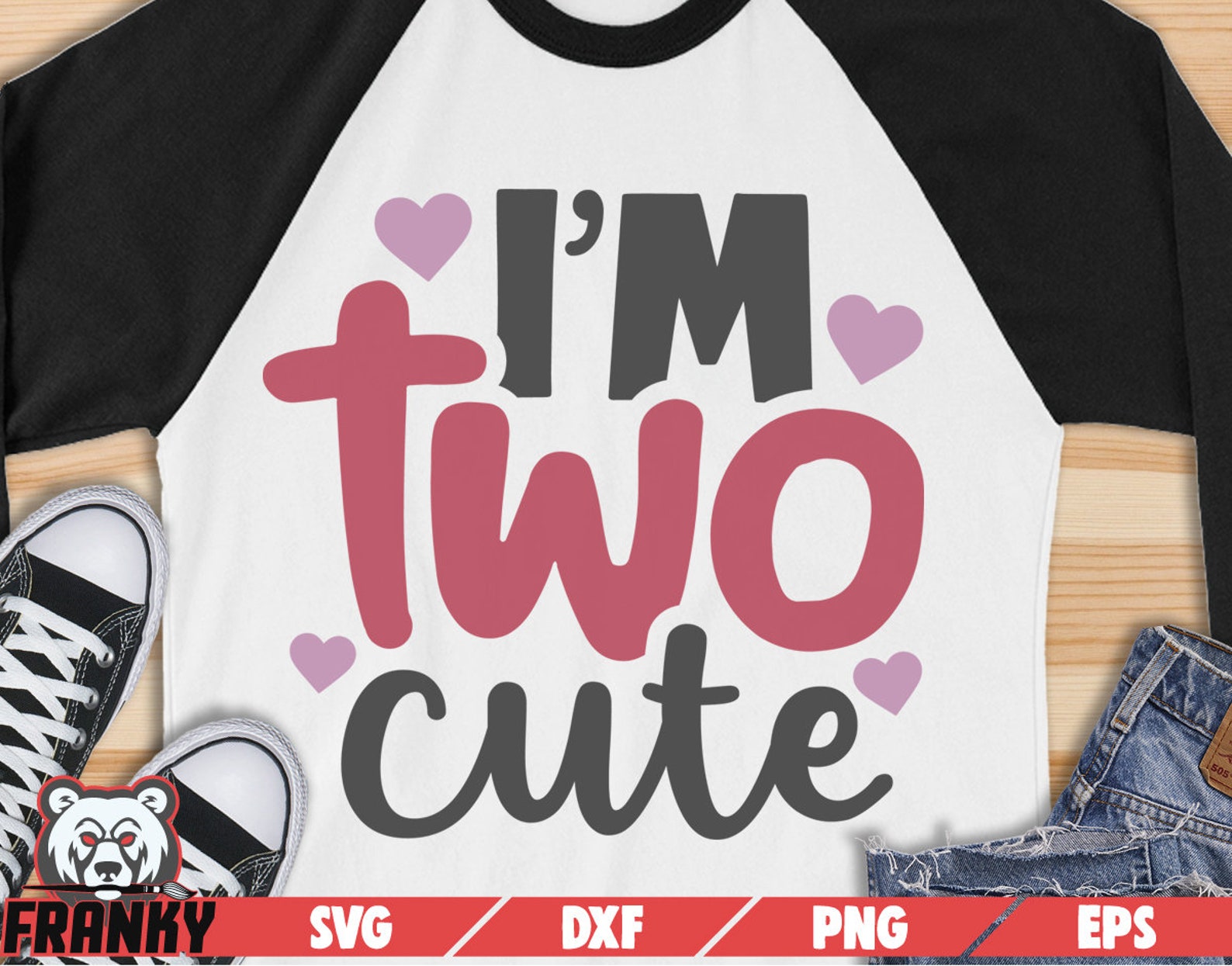 I'm Two Cute SVG Cut File DXF File Two Years - Etsy