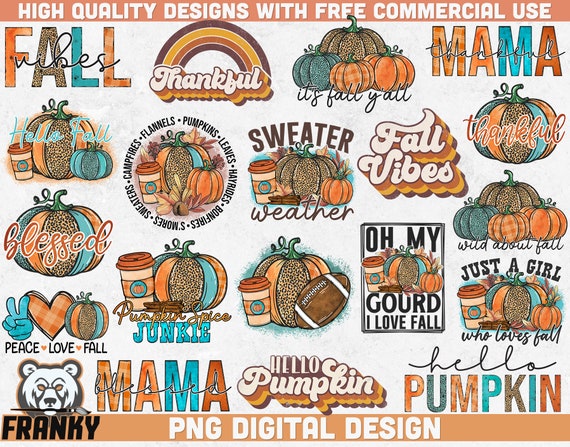 Fall Sublimation Bundle 19 PNG Designs Instant Download - Etsy