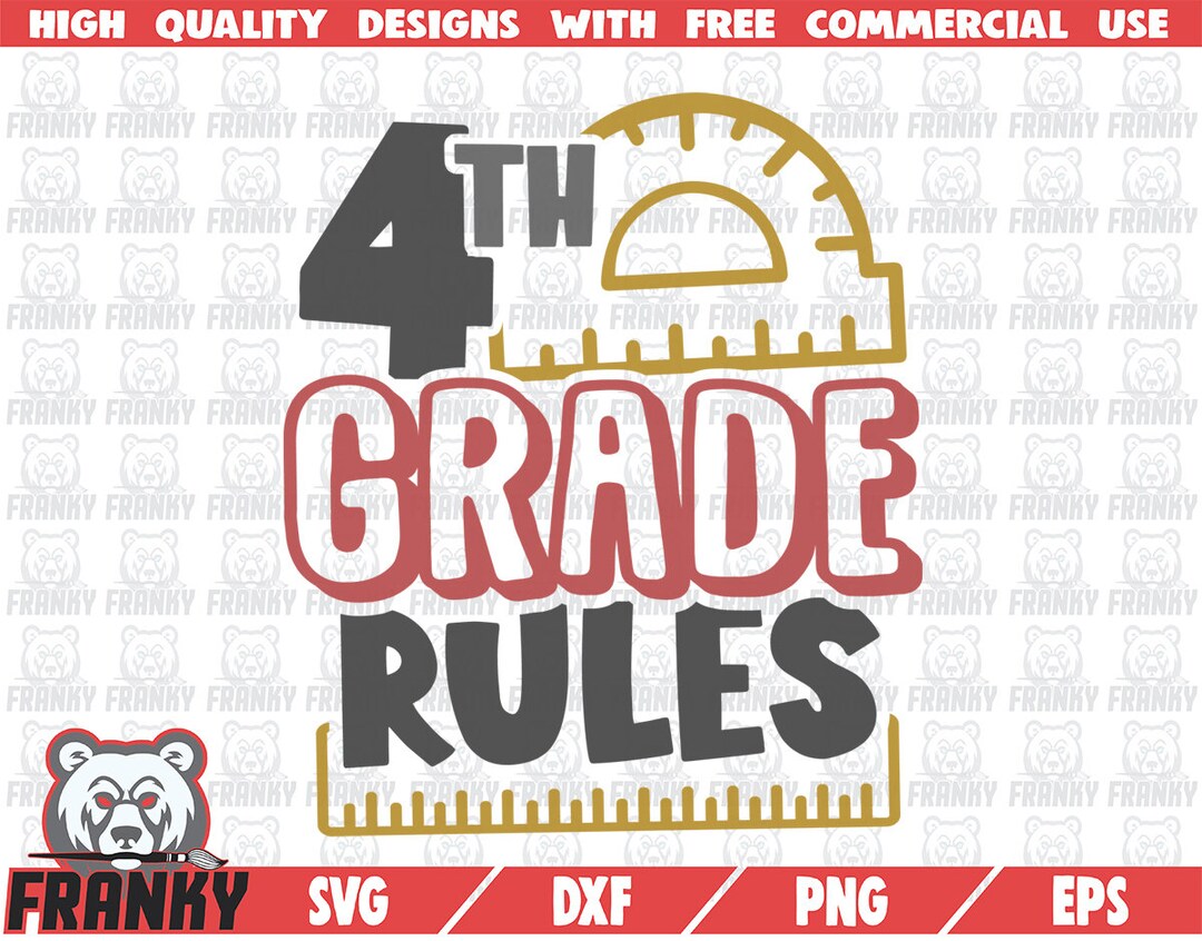 4th Grade Rules SVG - Cut File - DXF File - Fourth Grade Rules SVG ...