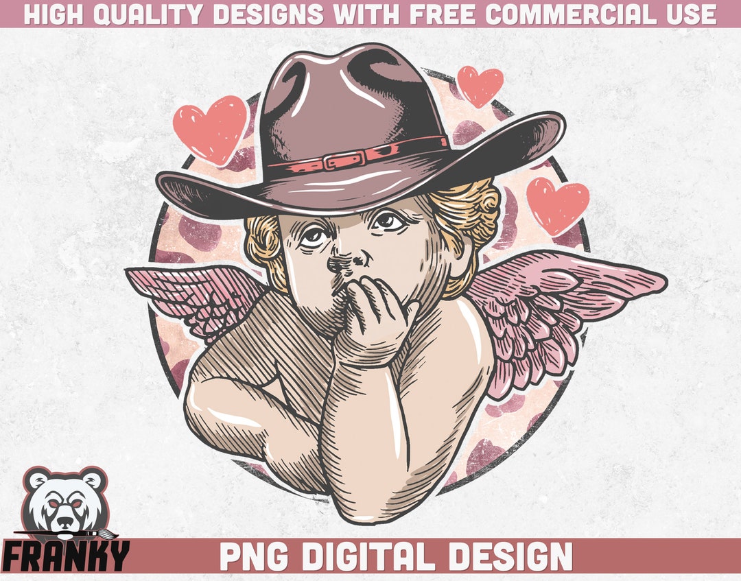 Cowboy Cupid Png | Valentine's Day Sublimation Design | Western Cupid ...