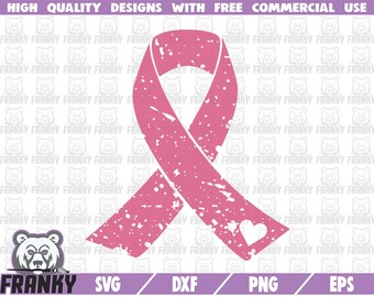 Pink Ribbon Svg | Etsy
