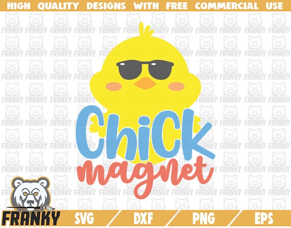 Chick Magnet SVG Chick Magnet Cut File Chick Magnet Dxf | Etsy