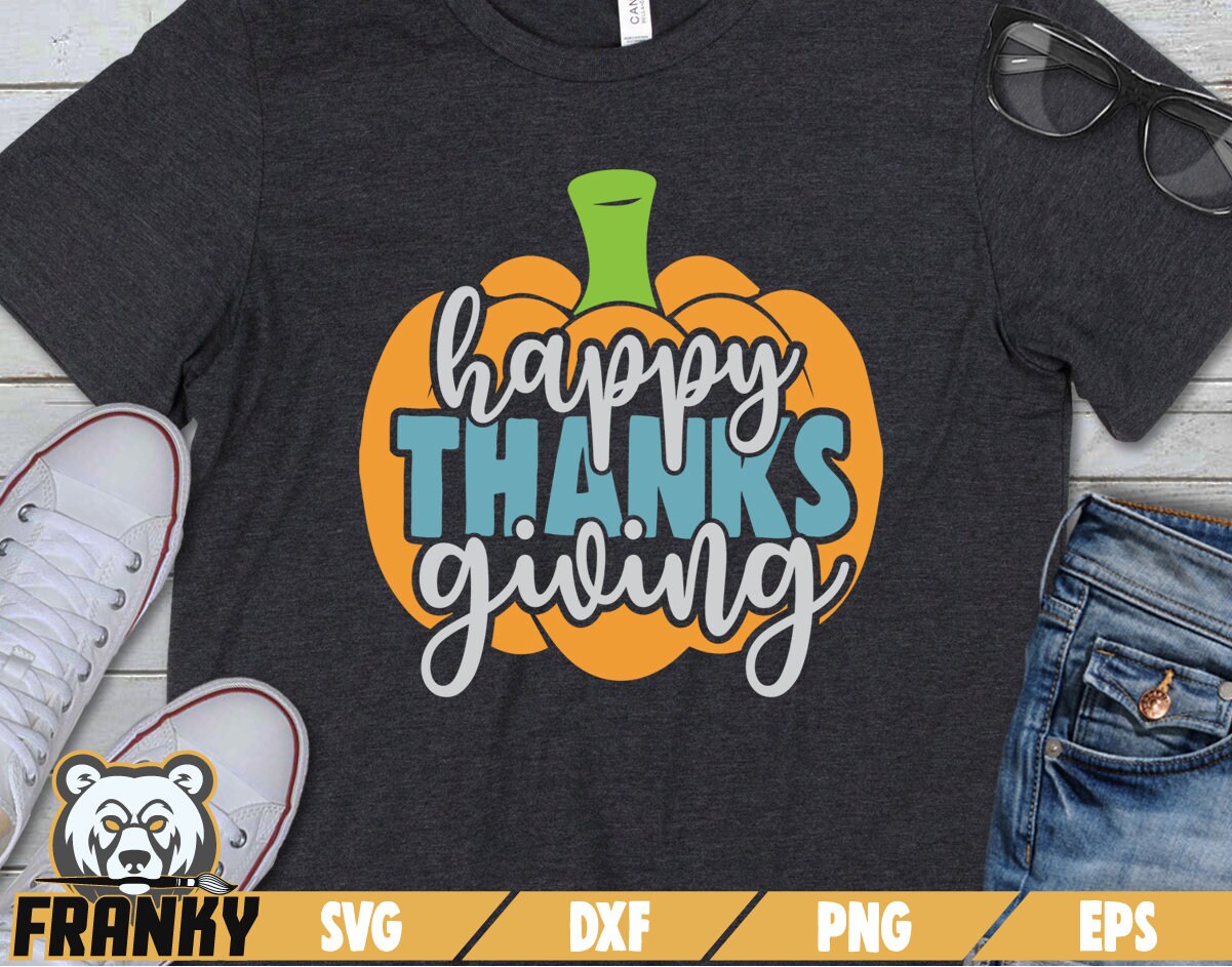 Happy Thanksgiving SVG DXF File Cut File Pumpkin Svg | Etsy