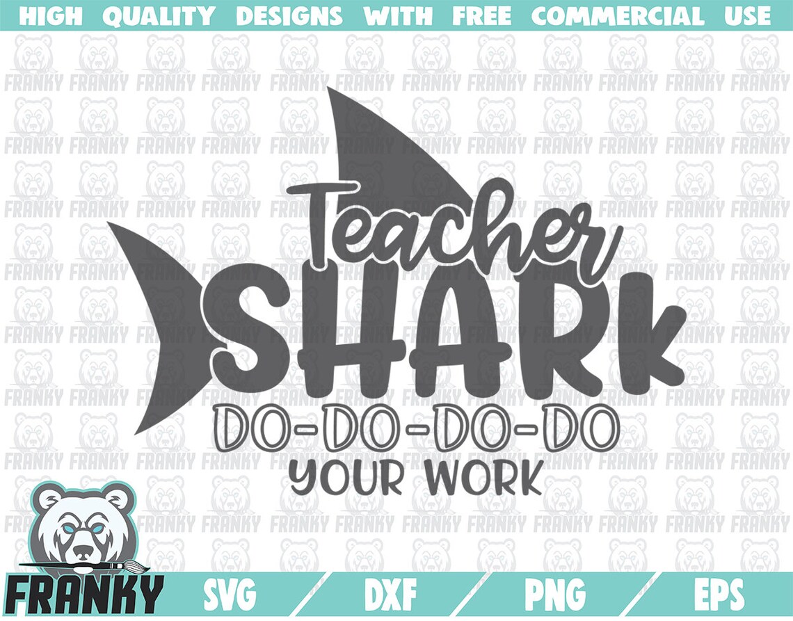 Teacher Shark SVG DXF File Cut File Teacher Shirt Svg | Etsy