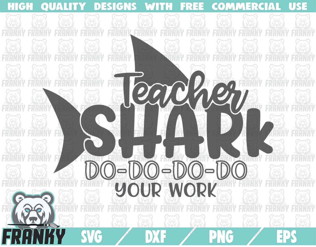 Teacher Shark SVG DXF File Cut File Teacher Shirt Svg - Etsy