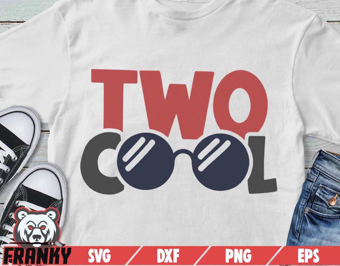 Two cool SVG Cut file DXF file Two years birthday SVG | Etsy