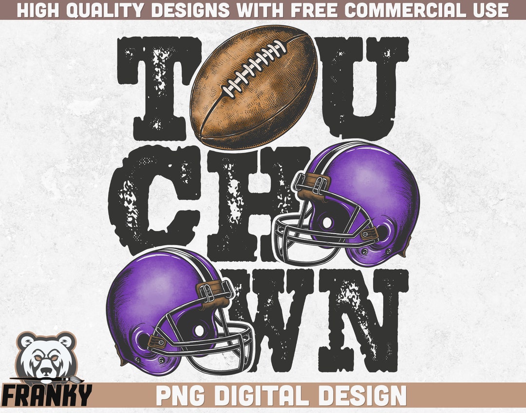 Touchdown Png | Football Design Png | Instant Download | Purple ...