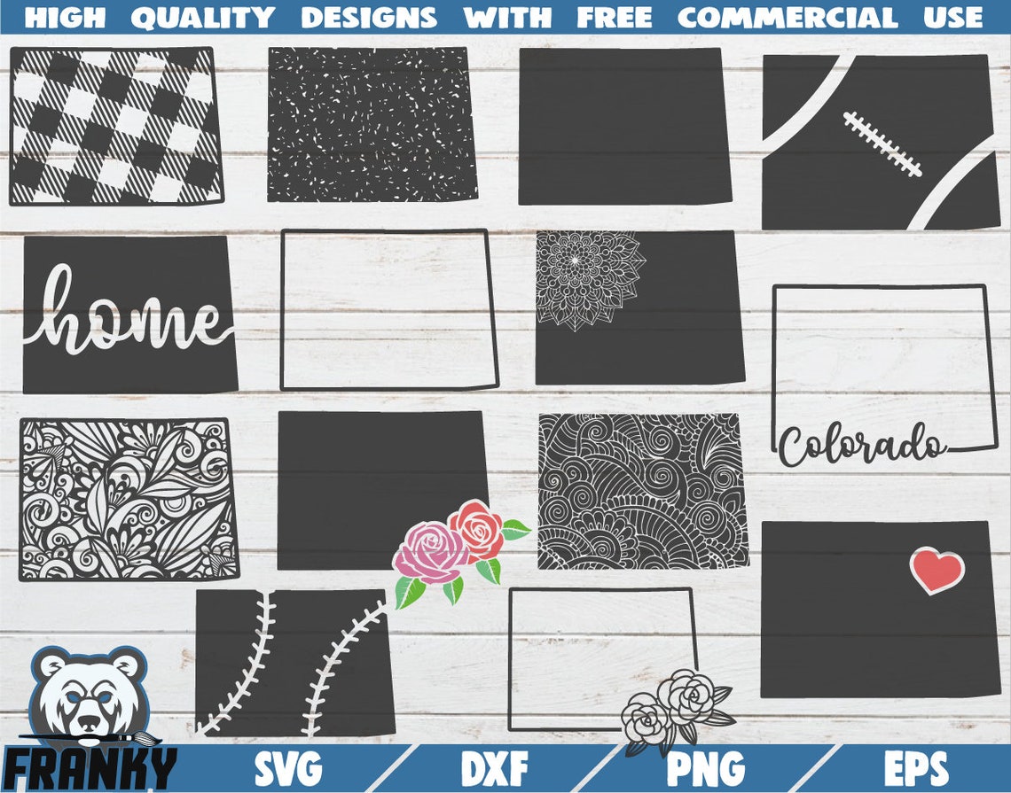 Colorado SVG 14 Designs Cut Files DXF Files Colorado - Etsy