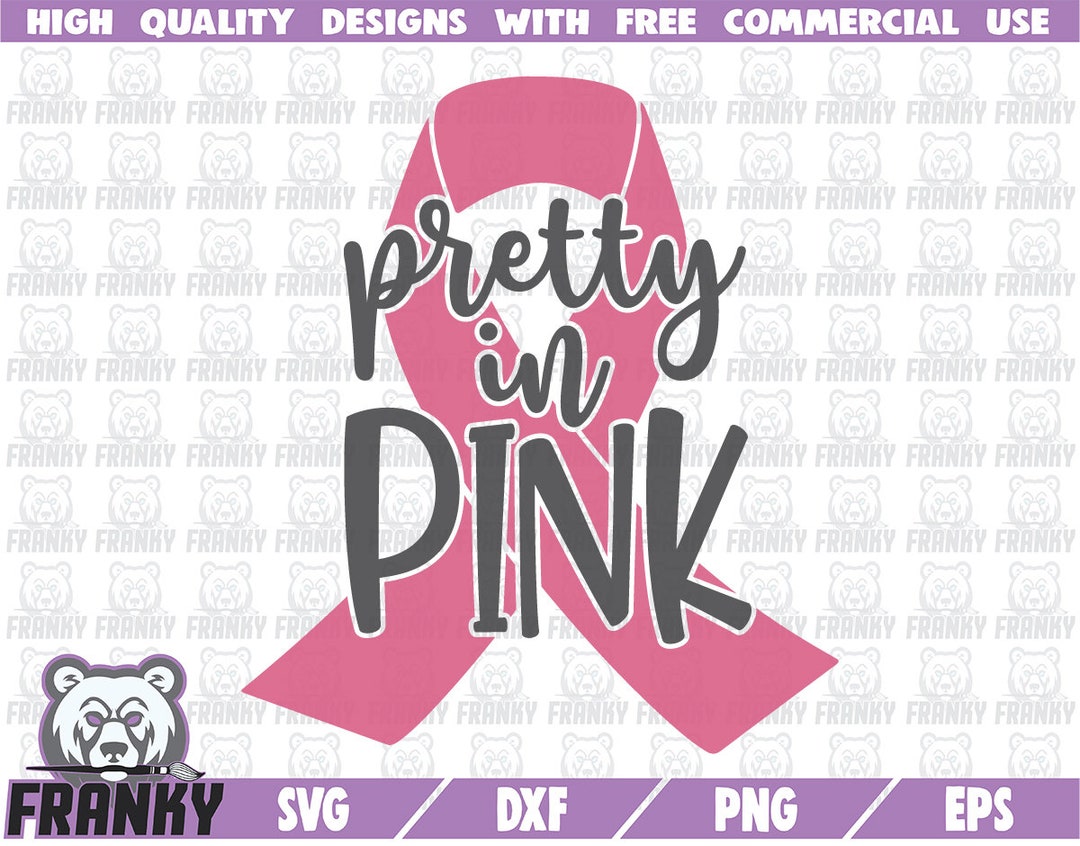 Pretty in Pink SVG - DXF File - Cut File - Pink Ribbon Svg - Breast ...