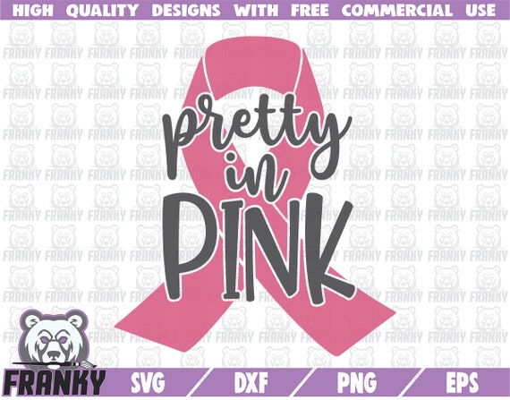 Pretty in Pink SVG DXF File Cut File Pink Ribbon Svg | Etsy