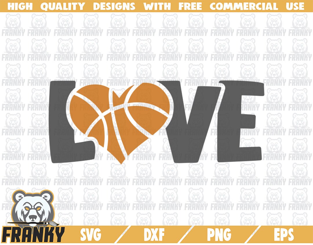 Love Basketball SVG - Cut File - DXF File - Basketball Shirt Svg ...