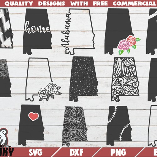 Alabama State SVG 14 Designs Cut Files DXF Files - Etsy