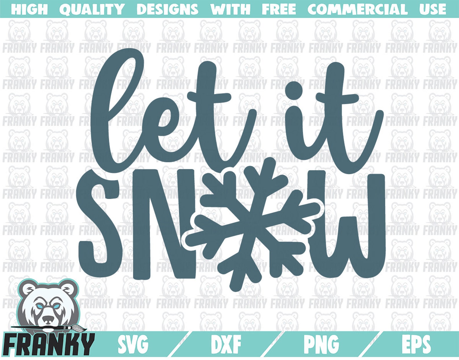 Let It Snow SVG Instant Download Printable Cut File - Etsy