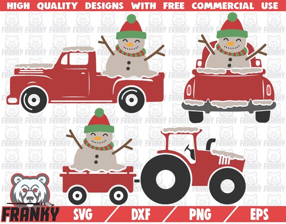 Truck With Snowman SVG Instant Download Printable Cut File - Etsy