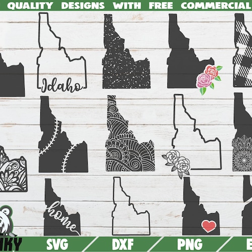 Idaho SVG 14 Designs Cut Files DXF Files Idaho State | Etsy
