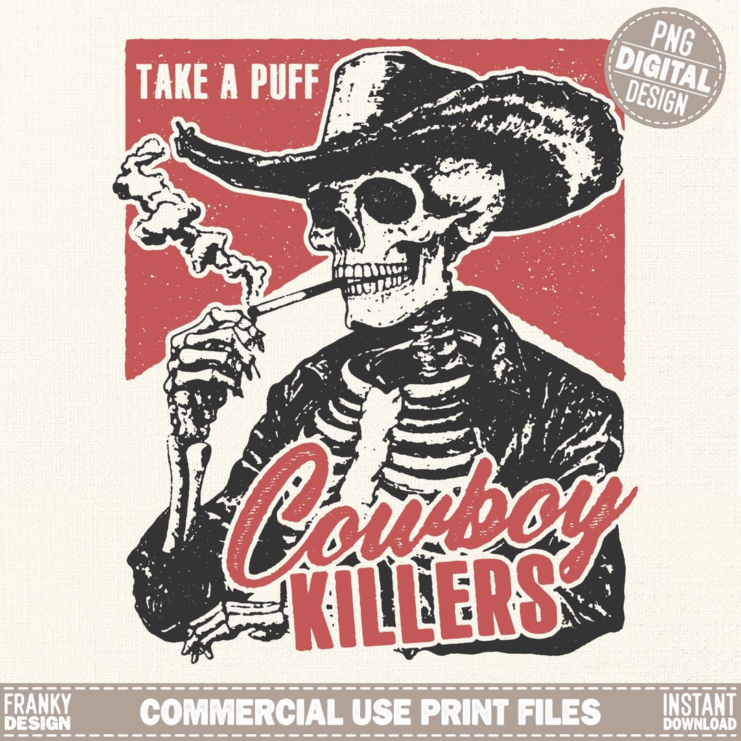 Retro Western Design PNG - Cowboy Graphic for Sublimation and DTG ...
