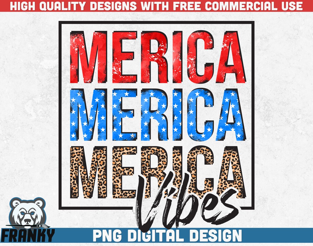 Merica PNG | Sublimation Design | Instant Download | Fourth of July ...