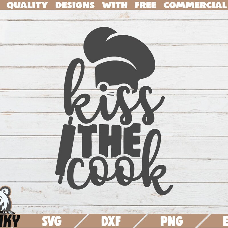 Kiss the Cook Svg - Etsy