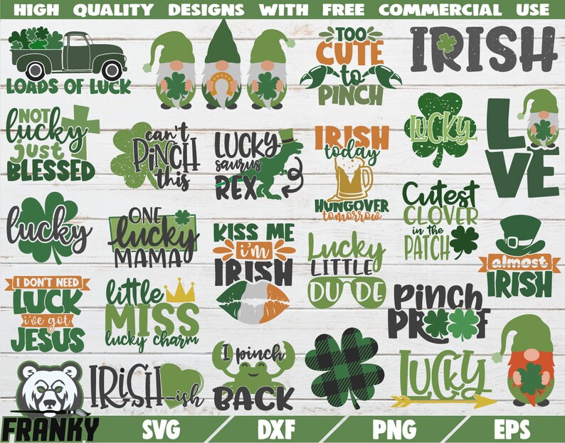 Irish SVG Bundle 24 Designs Cut Files DXF Files St - Etsy