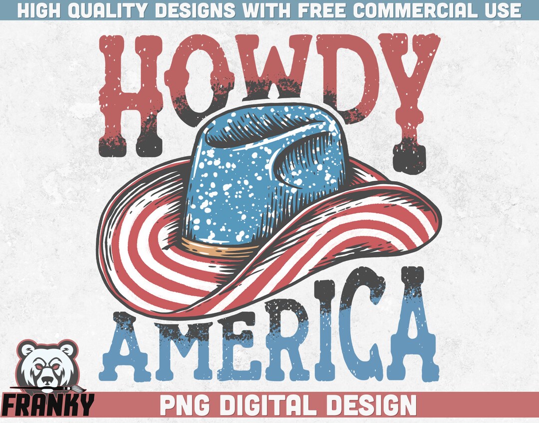 Howdy America PNG | Instant Download | Sublimation Design | Western Usa ...