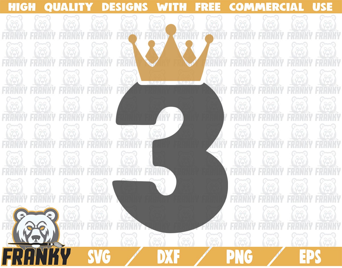 Number 3 With Crown
