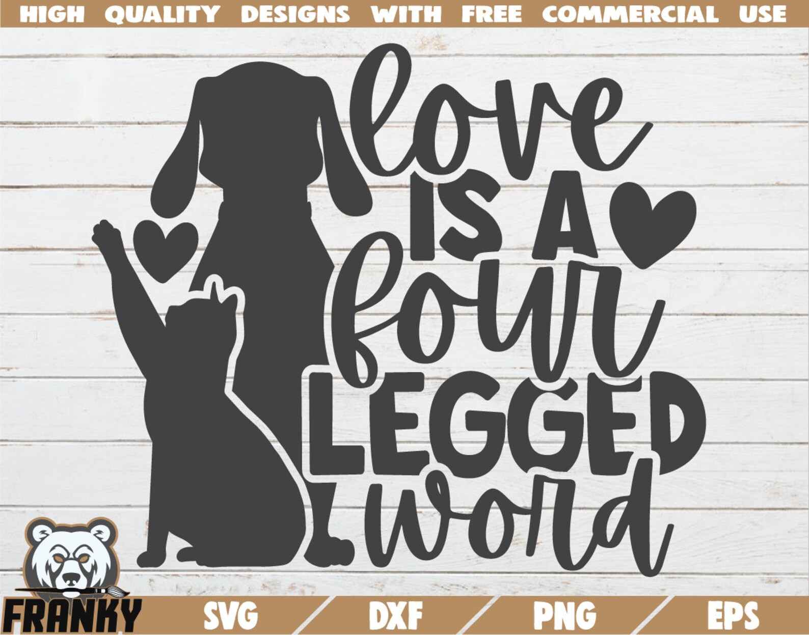 Love is a Four Legged Word SVG Instant Download Printable - Etsy Hong Kong