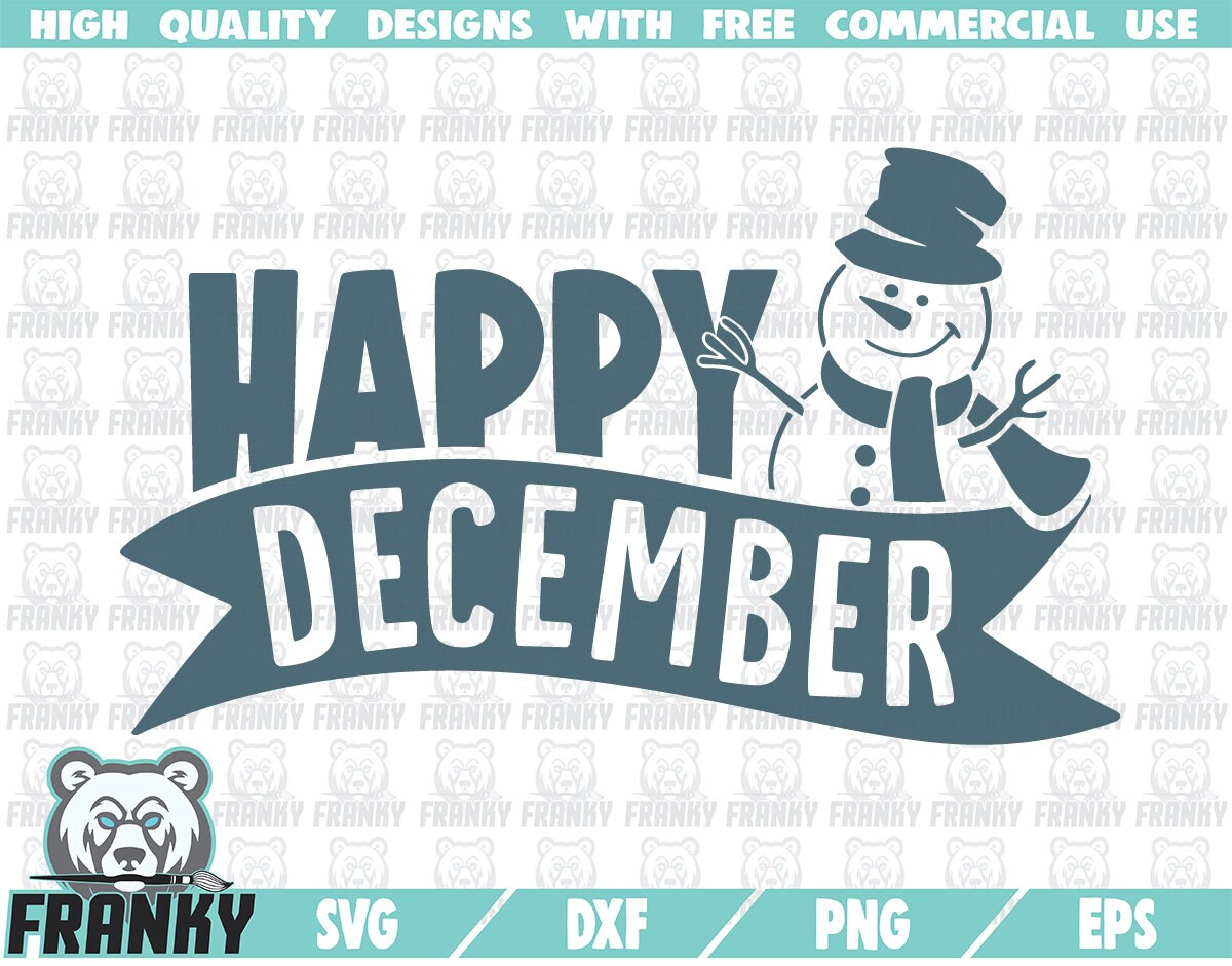 Happy December SVG Instant download Printable cut file | Etsy