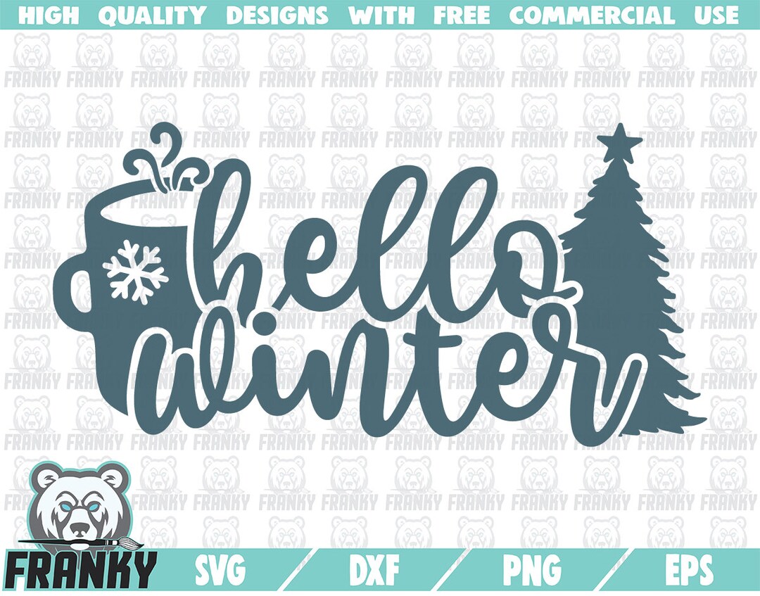 Hello Winter SVG - Instant Download - Printable Cut File - Commercial ...