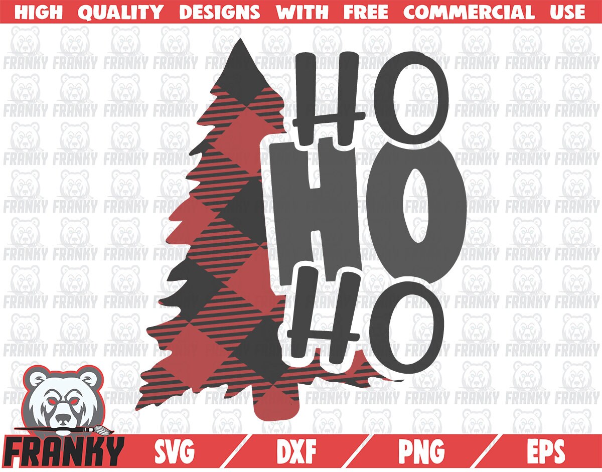 Ho Ho Ho SVG Archivo DXF Archivo de corte árbol de | Etsy España