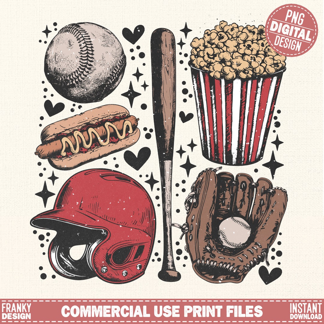 Retro Baseball Design Png | Baseball Shirt Print Png | Baseball ...