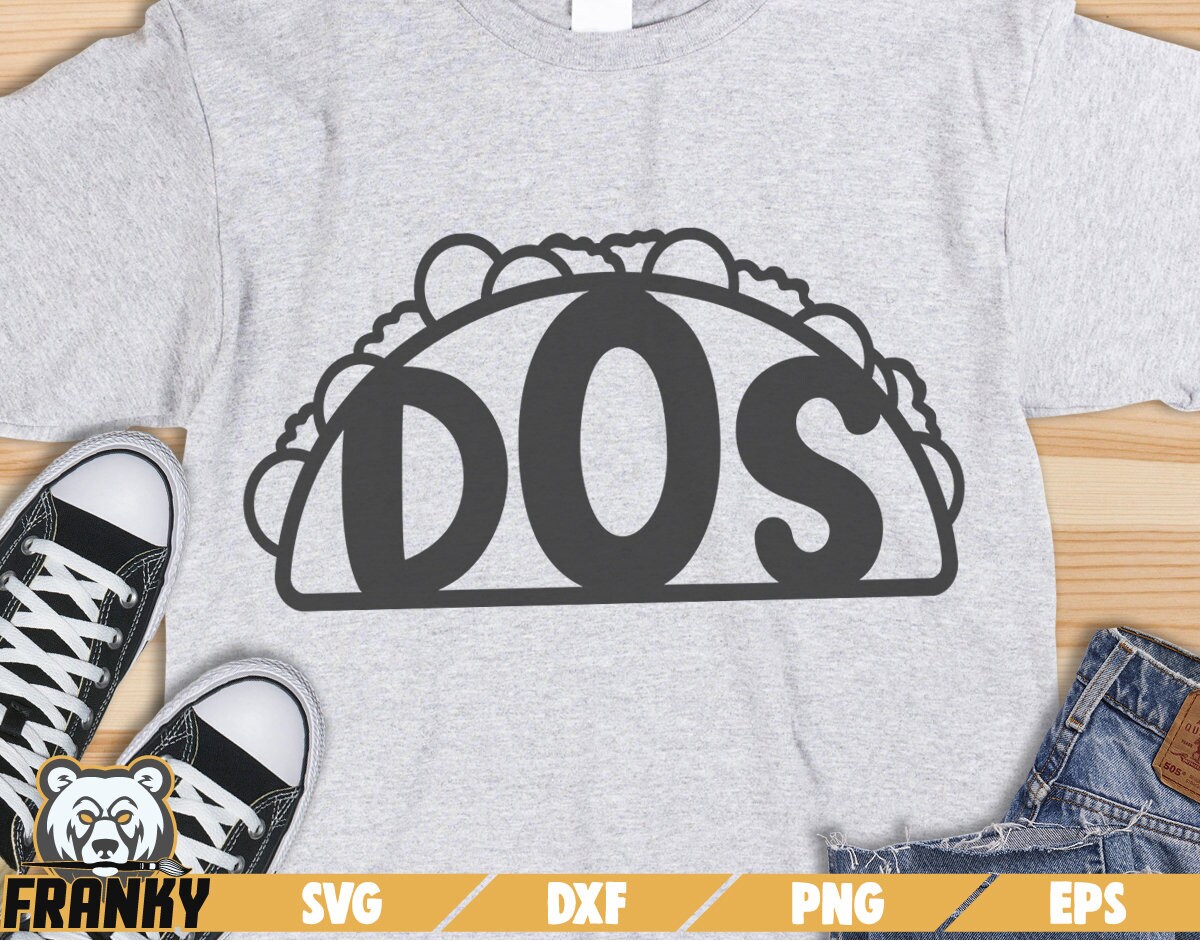 Dos SVG Cut File DXF File Two Years Birthday SVG | Etsy