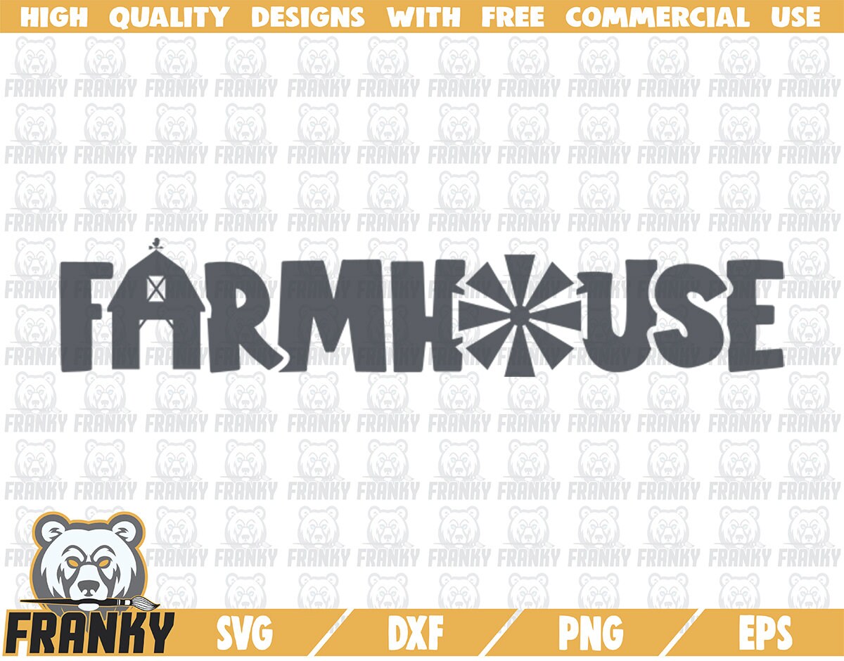 Farmhouse SVG Cut File DXF File Farm Life Svg Farm - Etsy