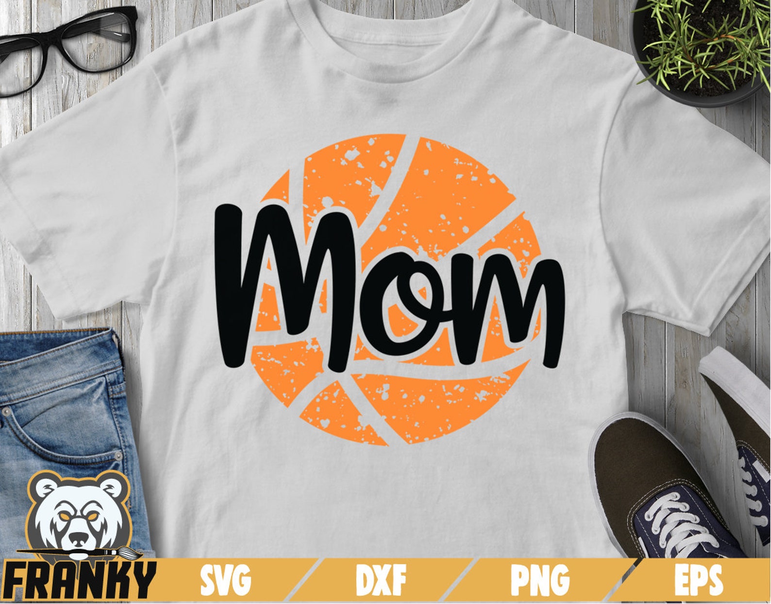 Basketball Mom SVG Cut File Basketball Mom DXF | Etsy