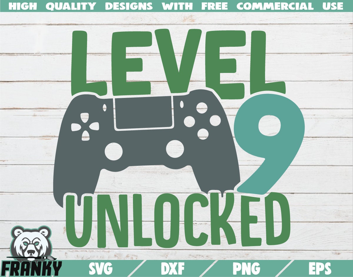 Level 9 Unlocked SVG Instant Download Printable Cut File - Etsy Ireland
