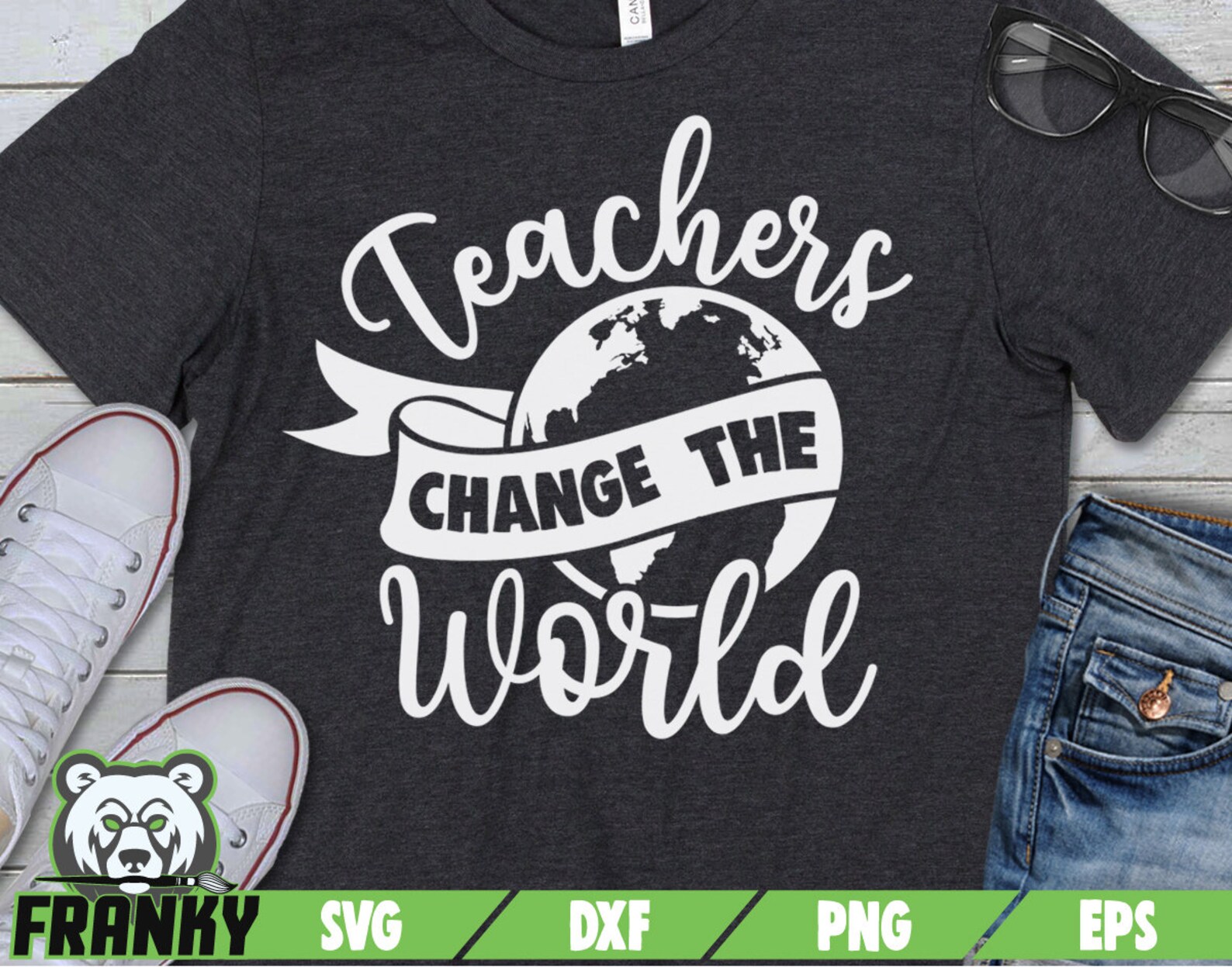 Teachers Change the World SVG Cut File DXF File Teacher | Etsy