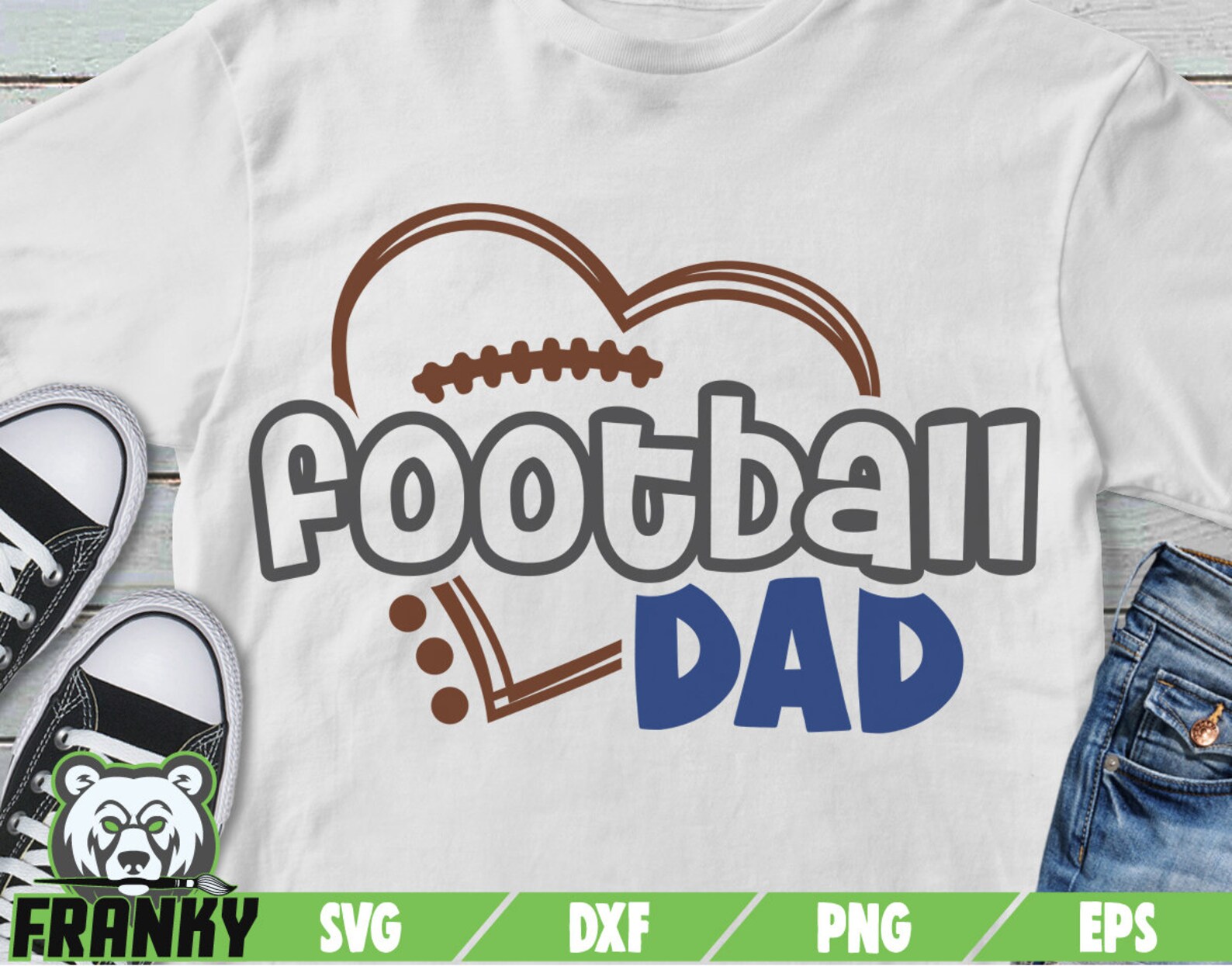 Football Dad SVG Cut file DXF file Football father SVG | Etsy
