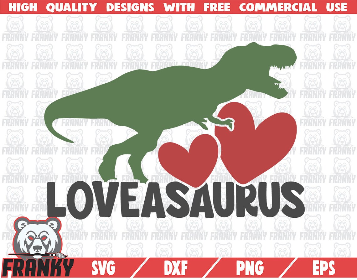 Loveasaurus SVG Instant Download Printable Cut File - Etsy