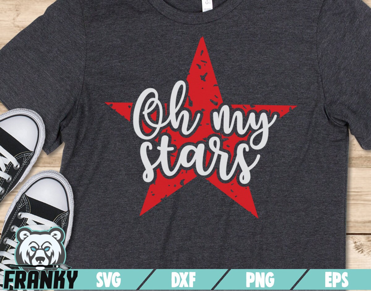 Oh my stars SVG Cut file DXF file Stars and stripes | Etsy