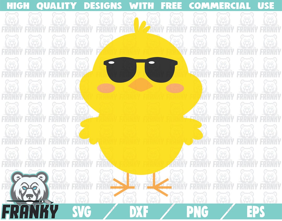 Cute Chick With Shades SVG - Chick With Sunglasses - Cute Chick Cut ...